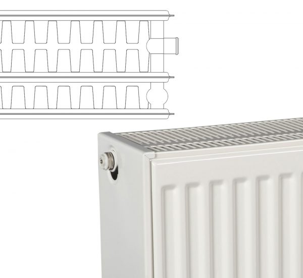 Kudox Steel Panel Radiator Type 33 Triple Panel Triple Convector 300mm ...