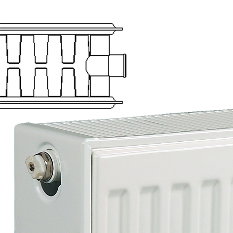 Kudox Steel Panel Radiator Type 22 Double Panel Double Convector 600mm ...