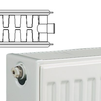 Kudox Steel Panel Radiator Type 22 Double Panel Double Convector 500mm ...