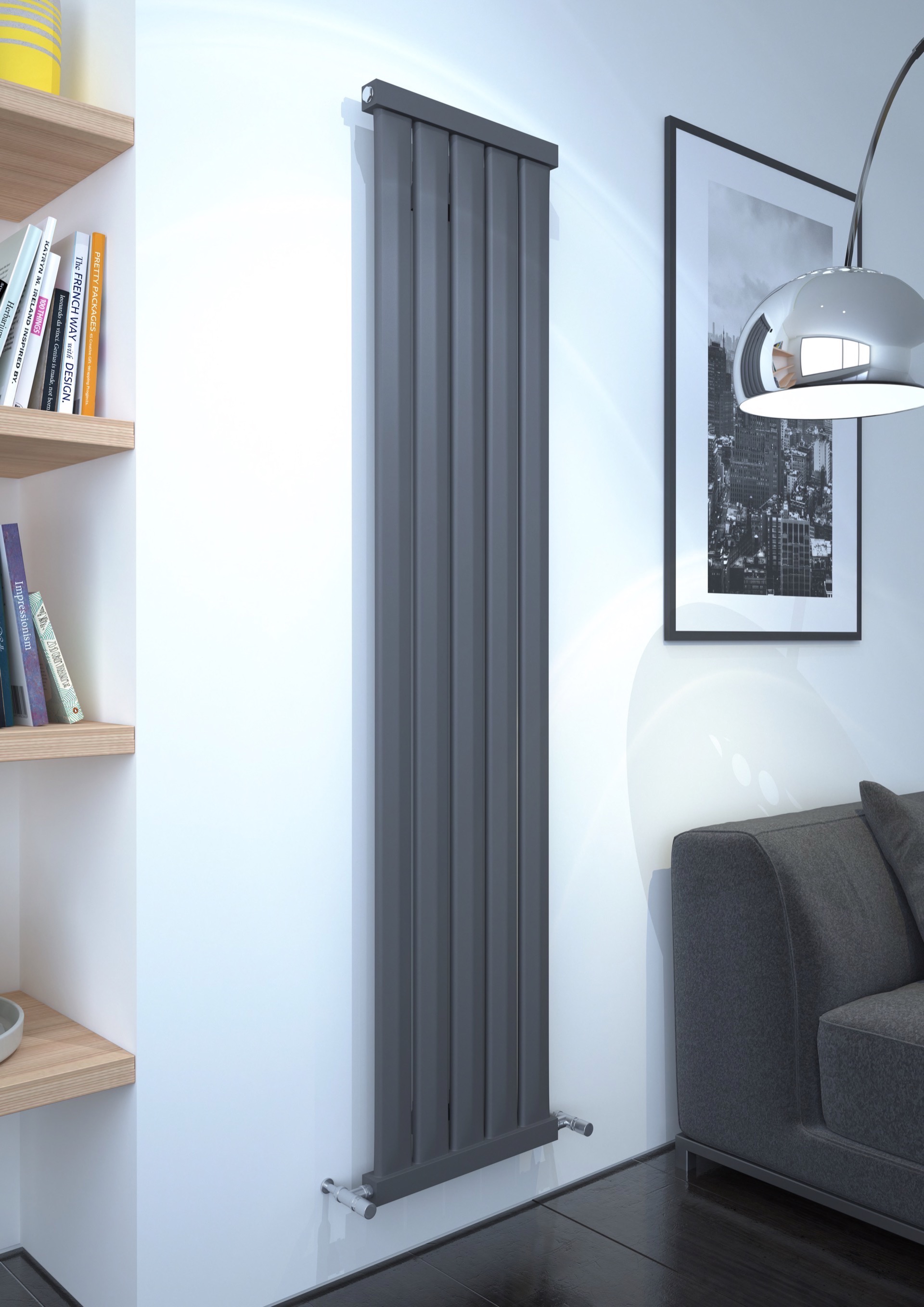 Kudox Elmas Radiator 1800mm x 410mm Anthracite - Heating Bargains ...