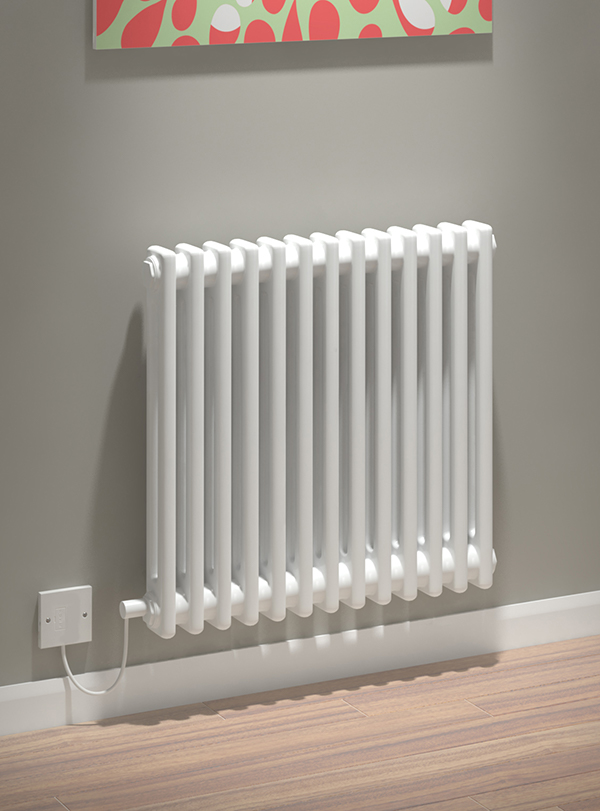 Kudox Electric Radiator Evora 2 Column 600mm x 628mm 600W White ...